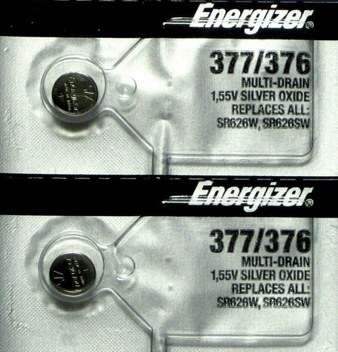 2 Pcs 377 376 SR626 AG4 LR626 LR66 606 SR66 177G4 Silver OX ENERGIZER ...