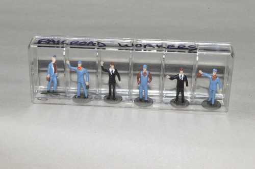 HO scale people figures set Bachmann 3303 railroad train crew workers ...