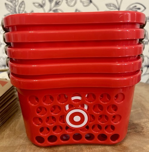 Target Mini 6” Baskets Bags Spritz Shopping Red Party Favors Lot 5 Gift ...