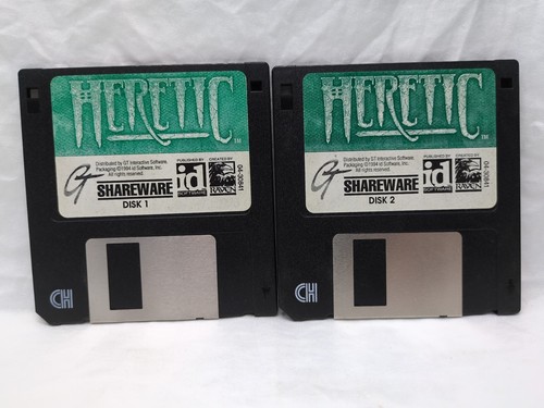 Heretic MS-Dos ID Software Floppy Disks 3.5" 1 And 2 | eBay