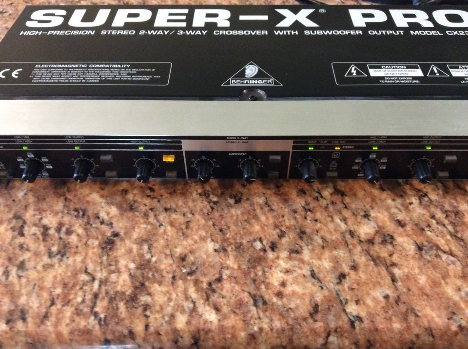 Behringer Super-X Pro CX2310 V2 Multi-channel Crossover with Subwoofer ...