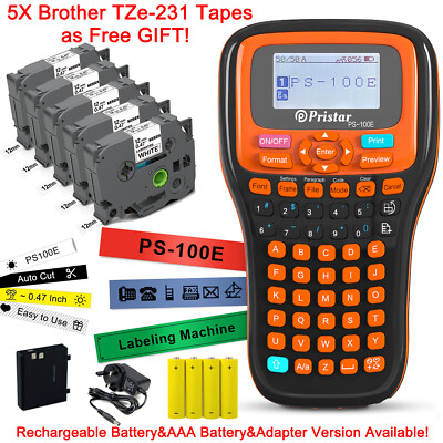 Fit For Brother P-Touch Handheld Label Maker Printer 12mm TZe-231 Label ...