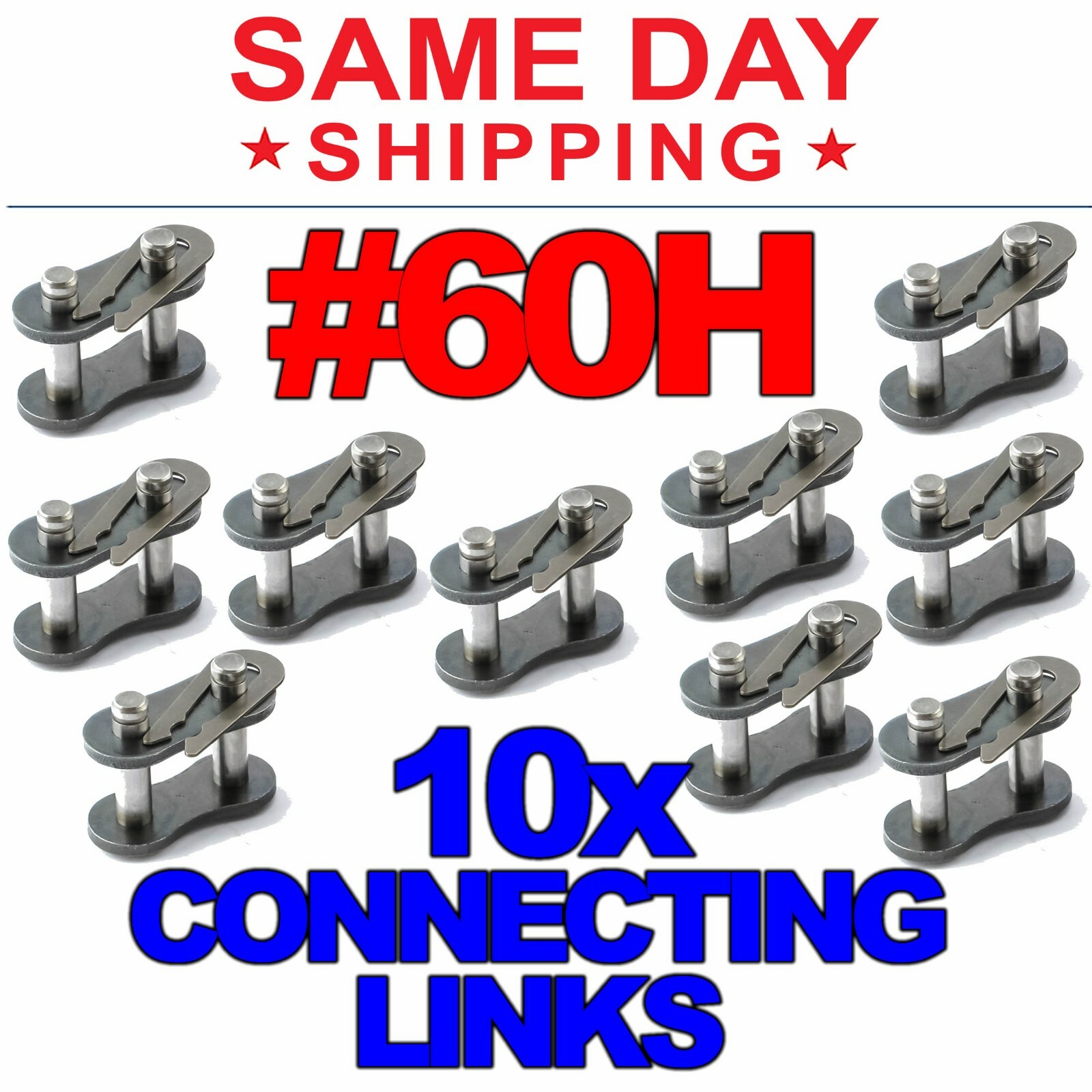 (10) #60H Heavy Duty Roller Chain Connecting Links | eBay