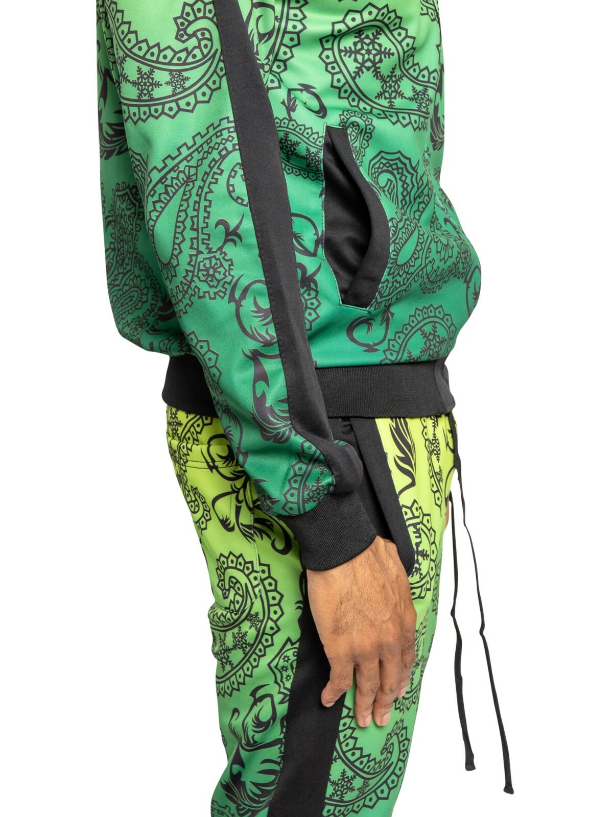 Men's Paisley Gradient Ombre Track Suits 2 Piece Sweatsuit Set S~5XL ...
