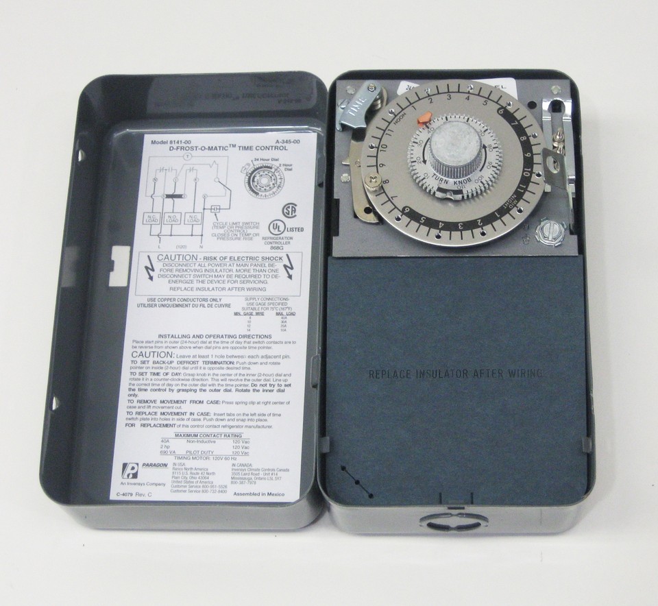 Paragon 8141-00 Defrost Control Commercial Refrigeration Timer ...