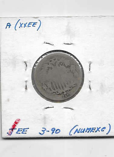 Counterstamped 1870 Shield Nickel DINKEL | eBay