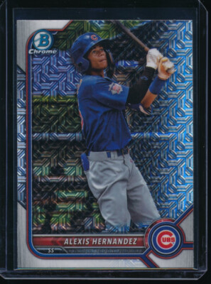 ALEXIS HERNANDEZ 2022 Bowman Chrome Draft ASIA MOJO REFRACTOR CUBS ...