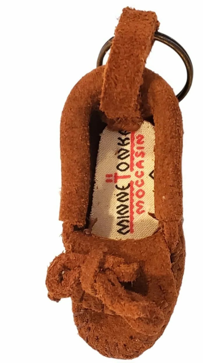 Vintage Minnetonka Moccasin Keychain Suede Leather Slipon Shoe ...