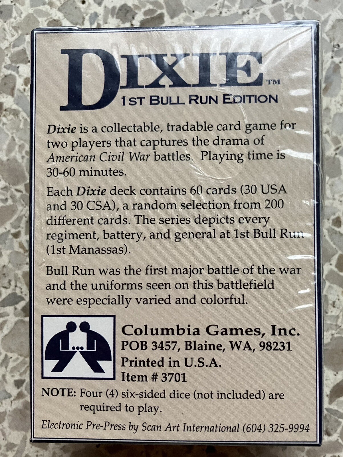 Dixie Bull Run 1861 Civil War Trading Card Game by Columbia Games. | eBay
