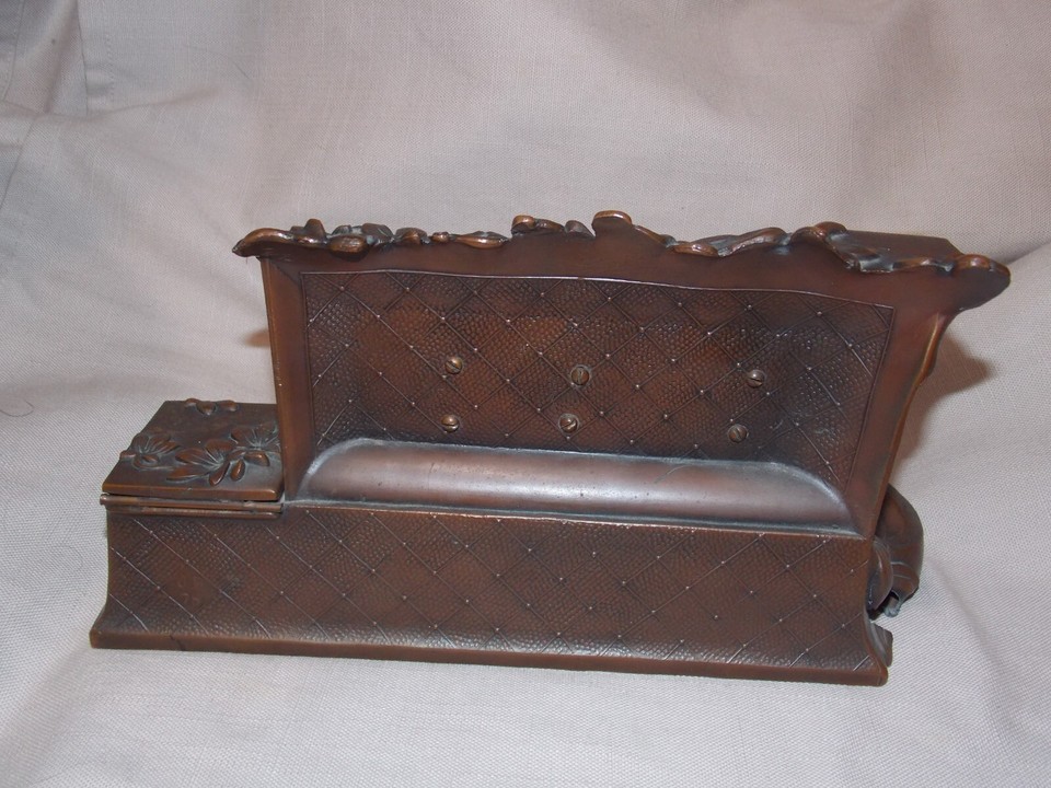 Antique Bronze 3 Horses at Stable Feeding Trough Inkwell Art Nouveau ...