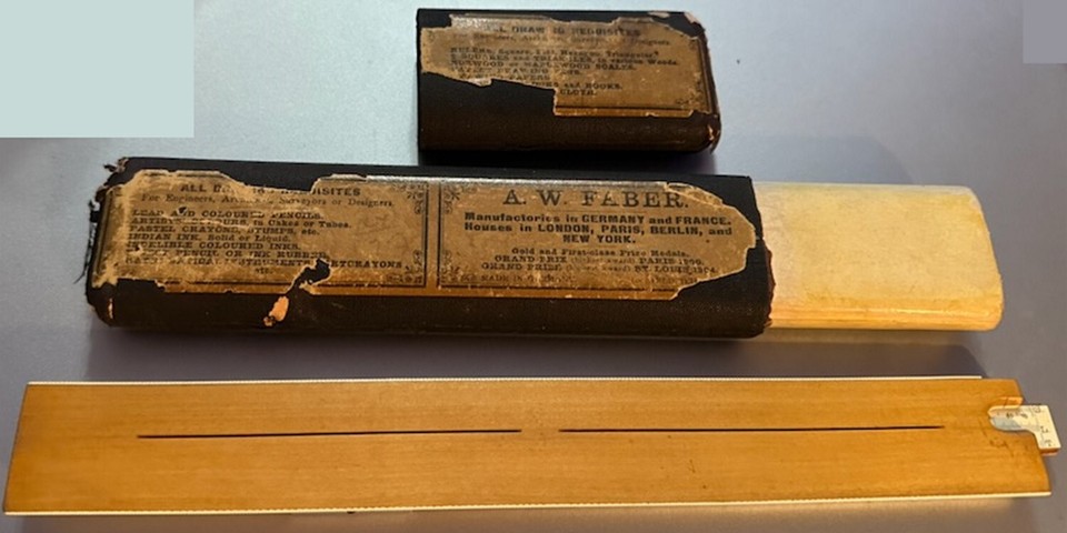 Antique A. W. FABER Slide Rule Made in Germany in Antique Case with ...