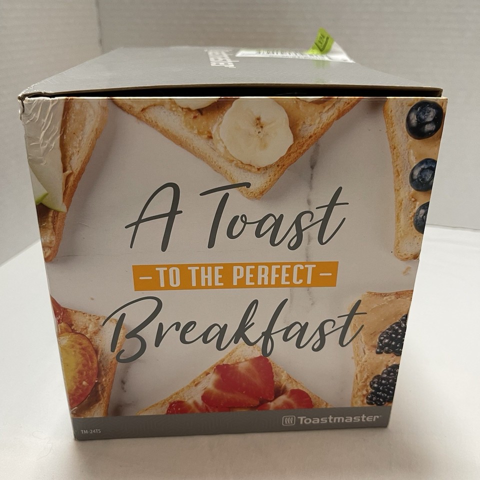 Toastmaster 2 Slice Toaster Wide Toast Slots Custom Browning Black NEW ...