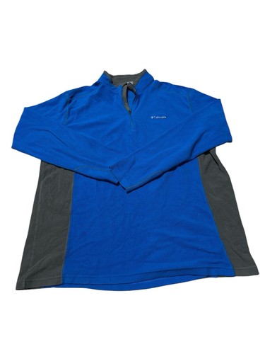 Columbia Men Blue/Gray Long Sleeve 1/4 Zip Fleece Sweater Size 3xt | eBay