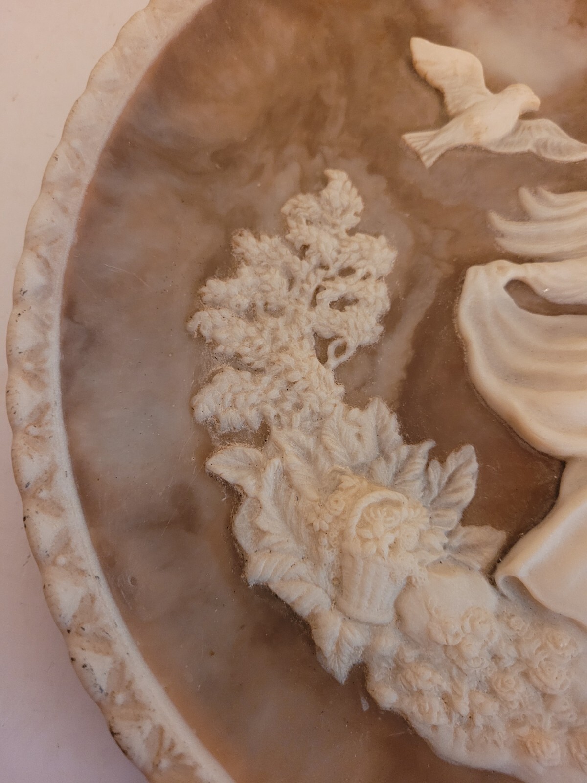 Solid Incolay Stone Cameo Collector Plate “To A Skylark” 1979 Vintage ...