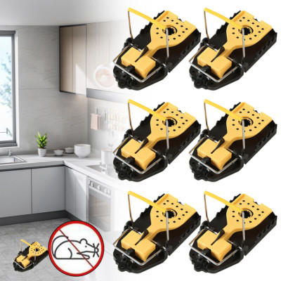 6 X Large Rat Catching Metal Traps Heavy Duty Snap Mouse Trap Bait Pest ...