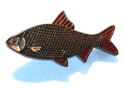 Roach Freshwater Game Fish Angling Fisherman Pin Angler Metal Enamel ...