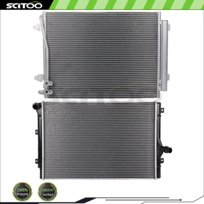 Car Radiator and A/C Condenser Kit Fits 2006 07 2008 Volkswagen Passat ...