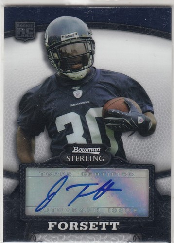JUSTIN FORSETT 2008 Bowman Sterling Autograph #122 RC Seahawks | eBay