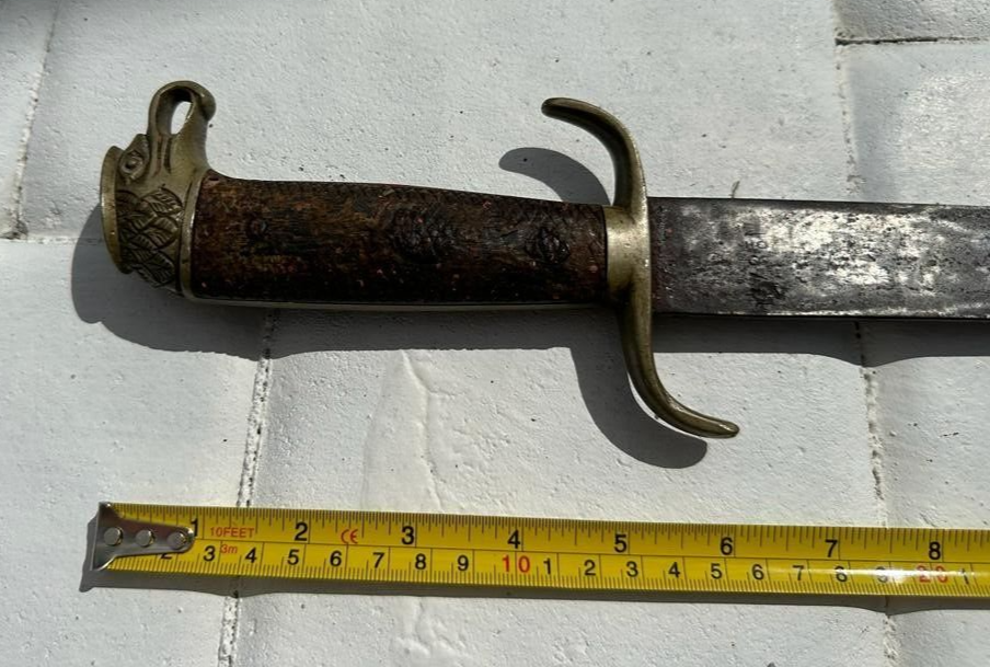 SPANISH AMERICAN WAR RARE ANIMAL TYPE Army Machete Sword MAMBISES 1870s ...