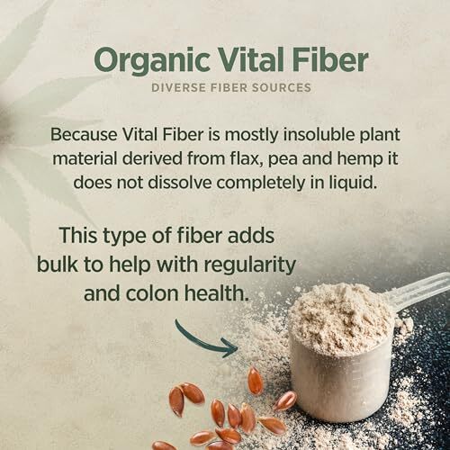 - Vital Fiber Powder, Soluble and Insoluble Fiber Supplement with Flax ...