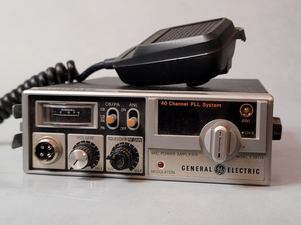 CB RADIO General Electric 40 Channel System 3-5813B | Untested w/MIC ...