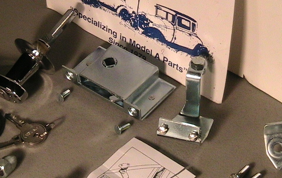 1928-1931 Ford Model A Super Deluxe Trunk Lid Handle HD Hinge Kit and ...