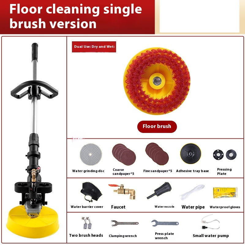 220V Electric Concrete Floor Scrubber 860W Multi-Function Floor ...