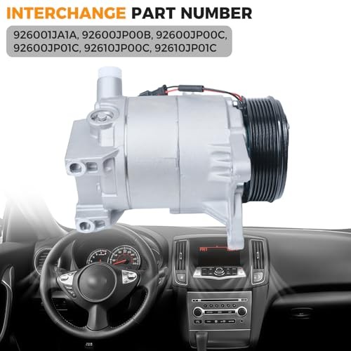 AC Compressor with Clutch Air Conditioner Compatible with Nissan Maxima ...