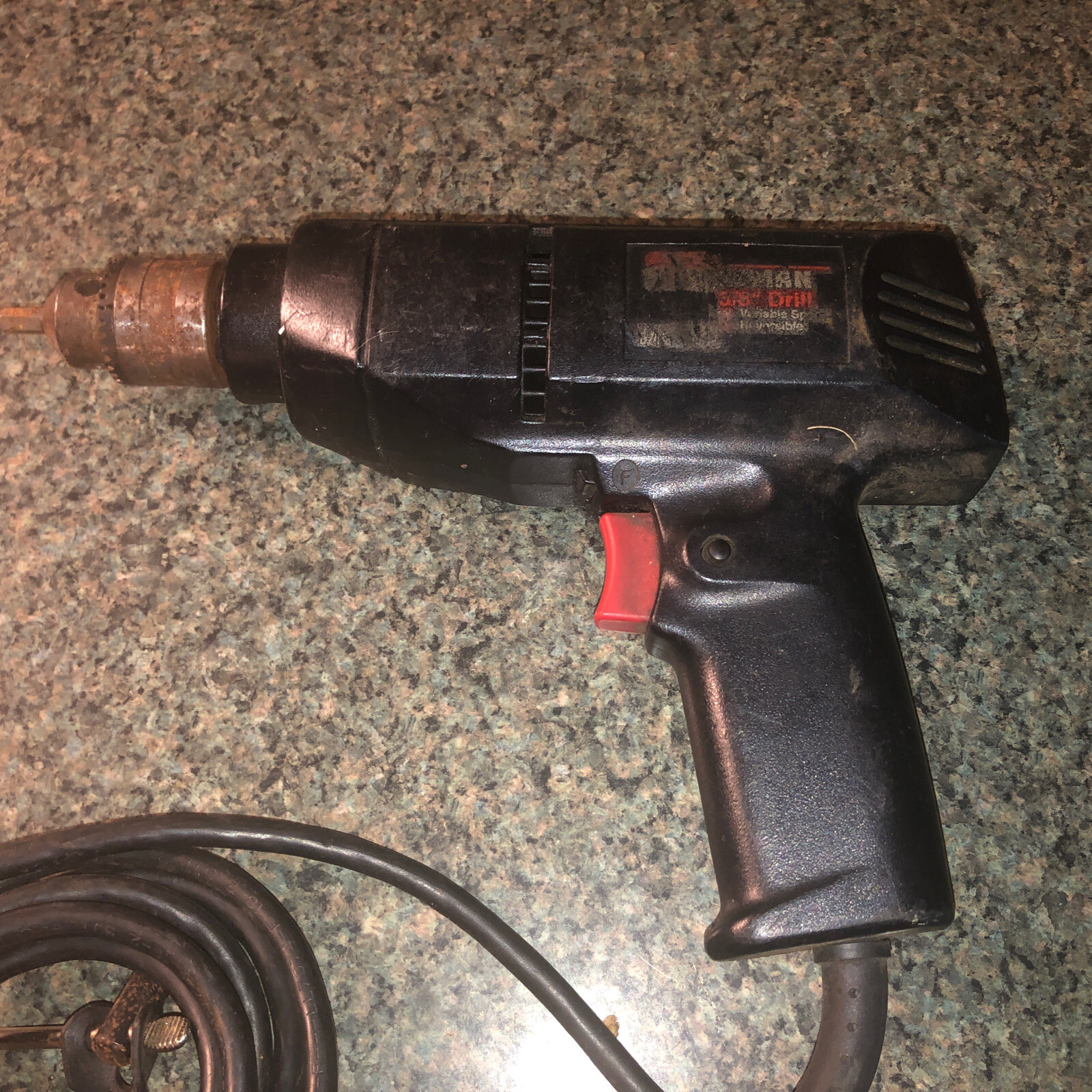 Sears Craftsman Industrial 3/8in Electric Corded Hand Drill Heavy Duty ...