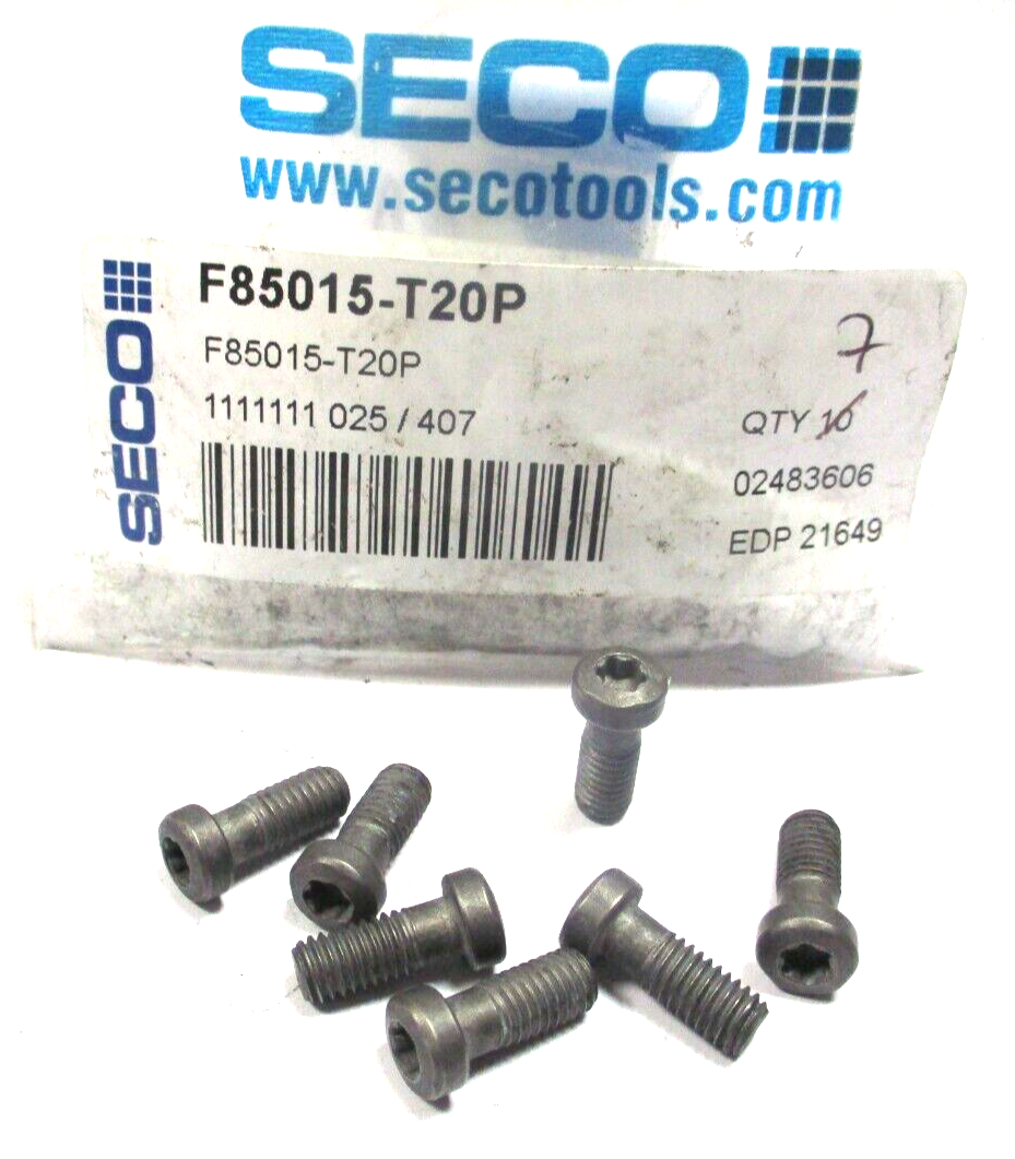 7x SECO Spann Schraube F85015-T20P M5x1,5 f. Drehhalter/Messerköpfe Neu ...