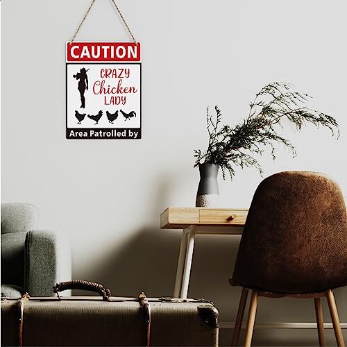 Chicken Decor Chicken Coop Accessories Caution Sign Farm Decor ...