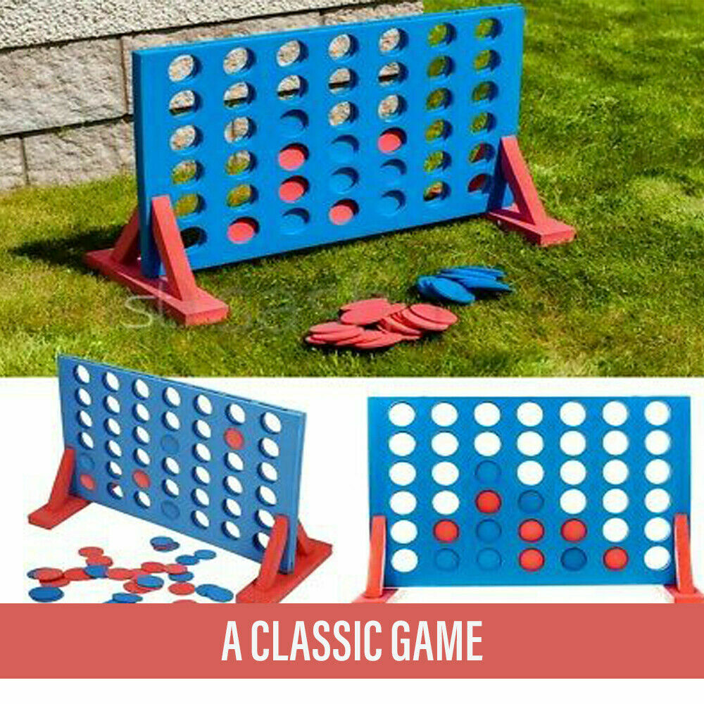 Giant Connect 4 Family JUMBO Garden Game Outdoor Kids Party Four-In-A ...