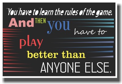 You Have to Learn the Rules of the Game - NEW Classroom Motivational ...