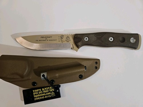 New TOPS Fieldcraft BOB Hunter Fixed Blade Knife BROS-TAN | eBay