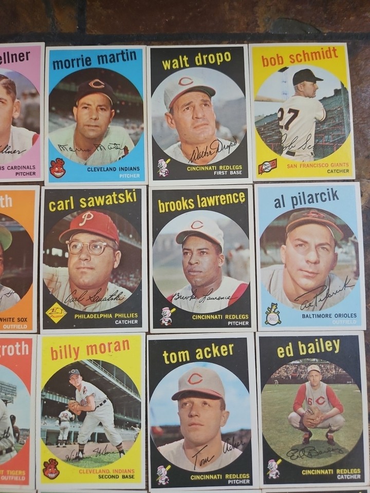 LOT OF (27) 1959 TOPPS Ex Mint Near Mint. Unmarked Checklist | eBay