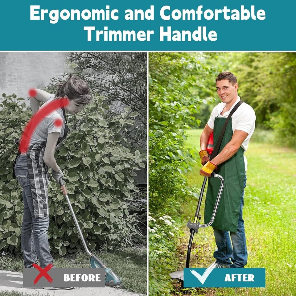 Weed Eater Handle Extension Back Saver, Ergonomic String Trimmer Handle ...