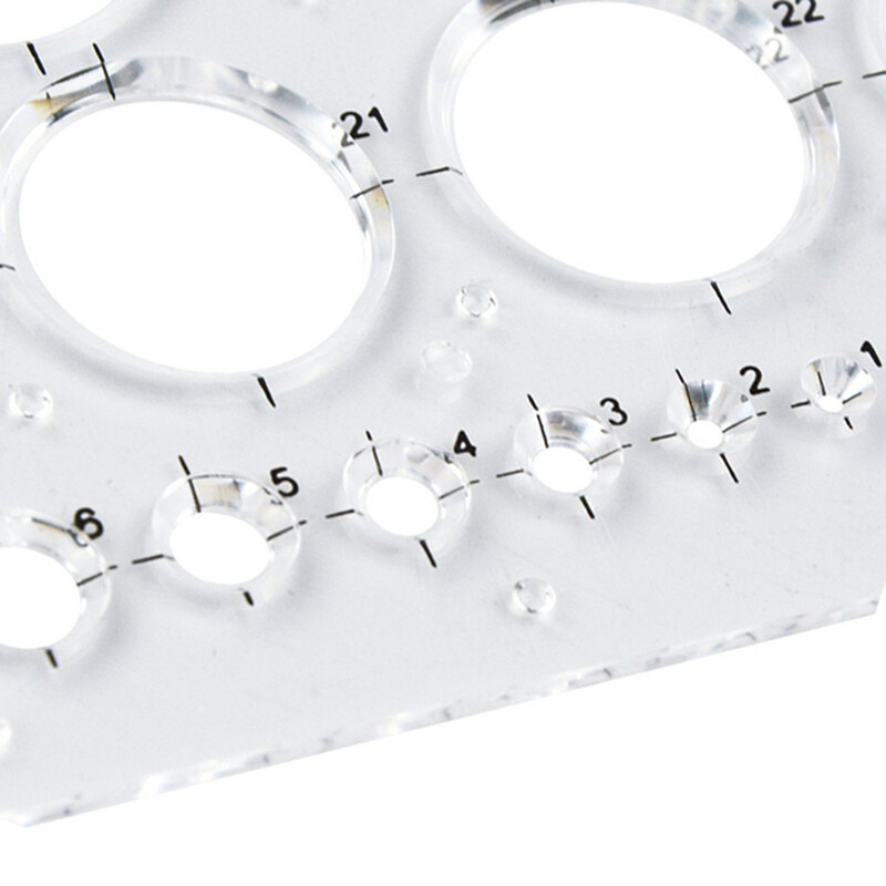 Clear Circle Template Stencil Metric Mathematics Ruler Drawing Drafting ...