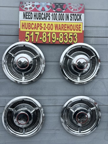 1958 Chevrolet Impala Belair Biscane Elcamino 14” original hubcaps Set ...