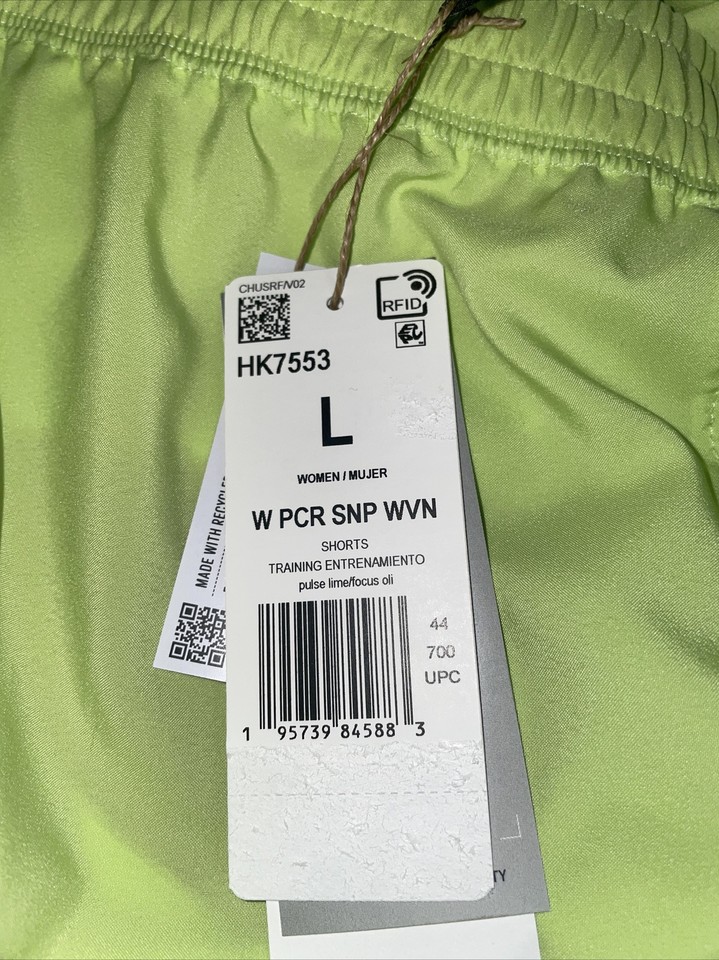 Women's Adidas Green Pacer Snap Running Training Gym Shorts Large | eBay