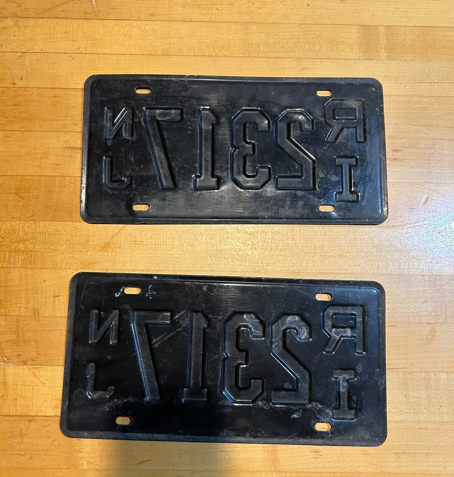 Vintage New Jersey Mid Century License Plate RI 2317 - EXPIRED | eBay