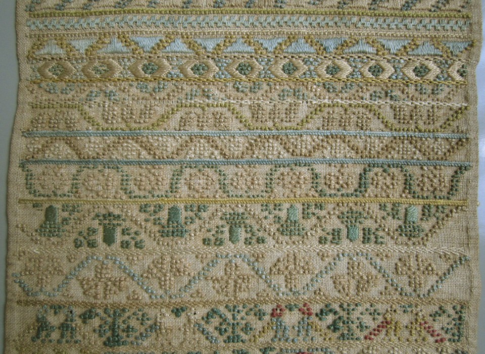 VERY RARE 1702 DATED SWISS ANTIQUE NEEDLEWORK CROSS STITCH SAMPLER ...