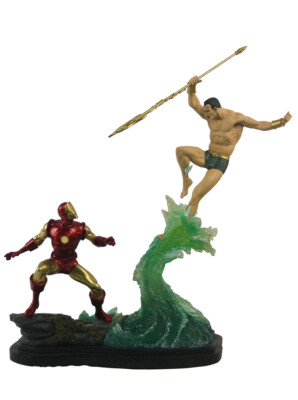 Sideshow Collectibles Namor Vs Iron Man Exclusive Diorama Statue Marvel ...