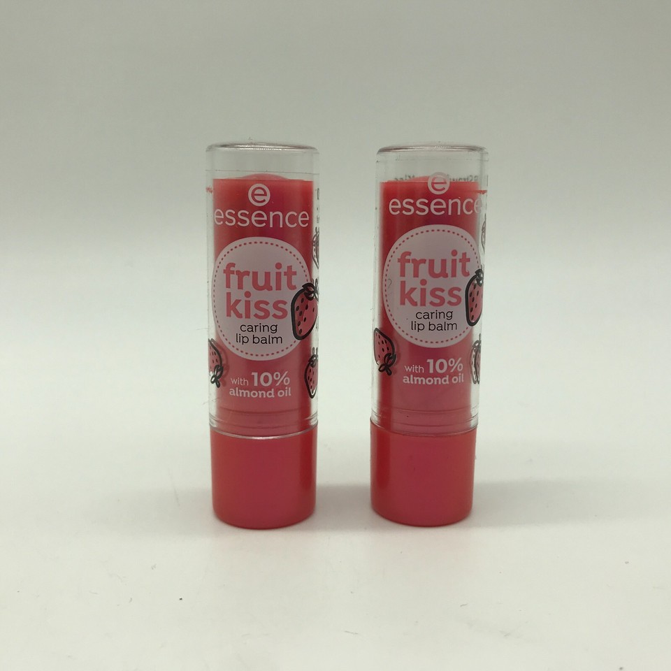 Essence Fruit Kiss ,Caring Lip Balm With 10%Almond Oil , "03 Strawberry ...
