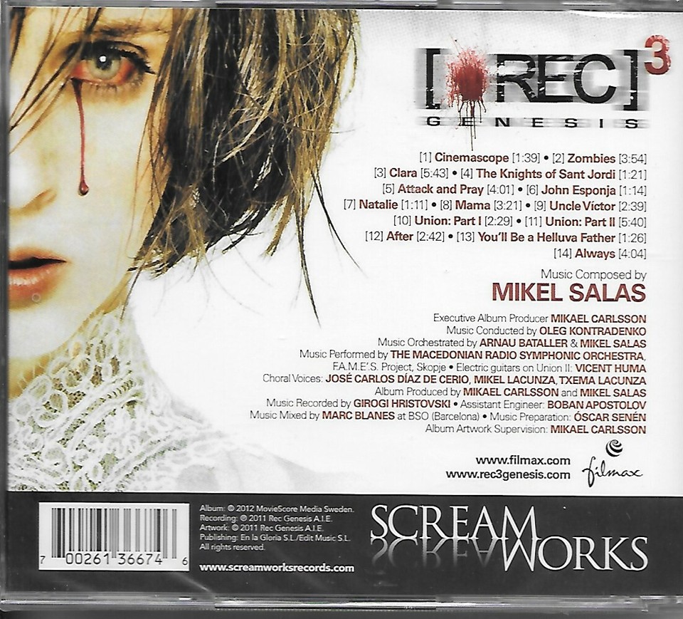REC 3 Genesis (CD) Soundtrack OOP NEW & SEALED! | eBay