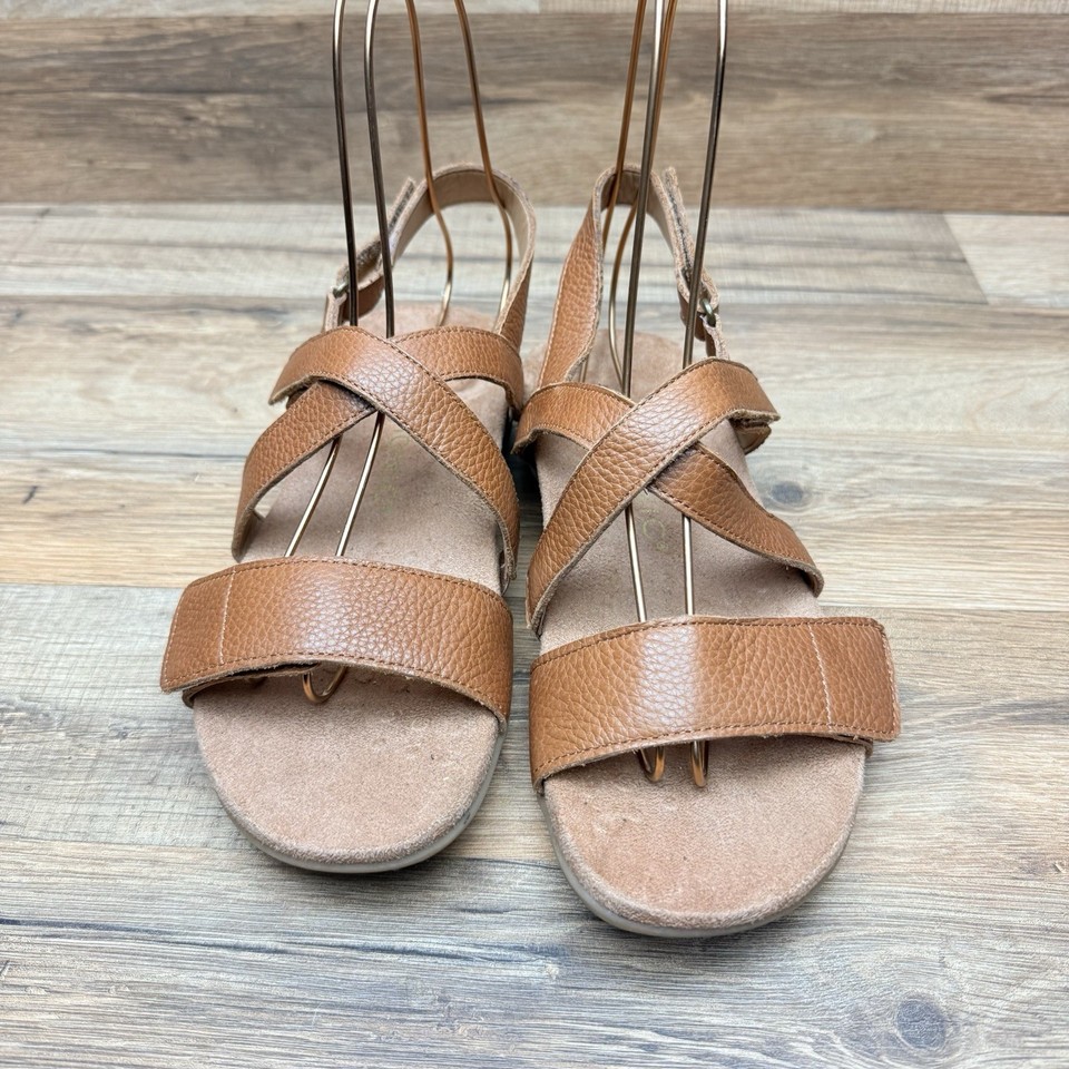 Vionic Sandals Amber Women’s Size 6.5 Rose Gold/Metal Linen Adjustable ...