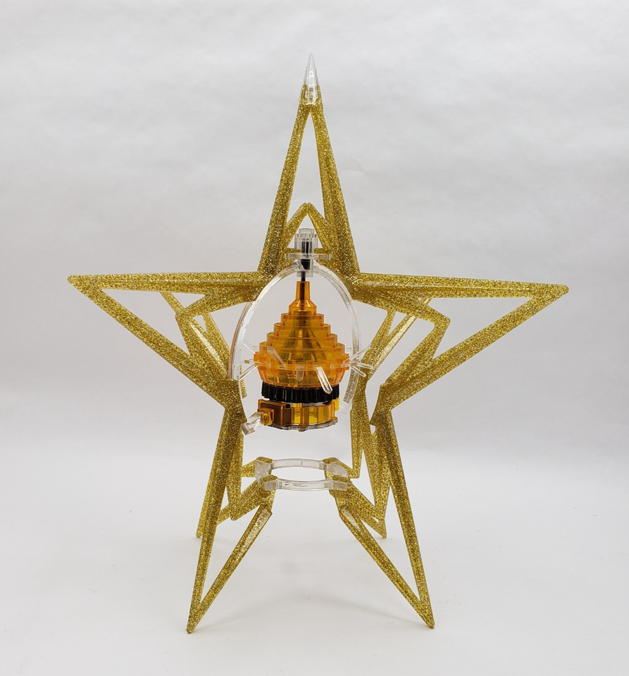 Merry Glow Star Tree Topper Spinning Rotating Sputnik Vintage Christmas ...