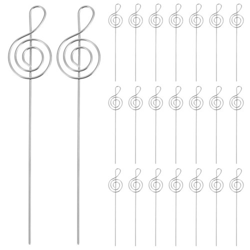 60pcs Place Card Holder: Metal Wire Table Number Holders - music note ...
