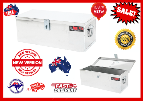 Rhino 770 x 318 x 265mm Galvanised Storage Tool Box Organiser Heavy ...