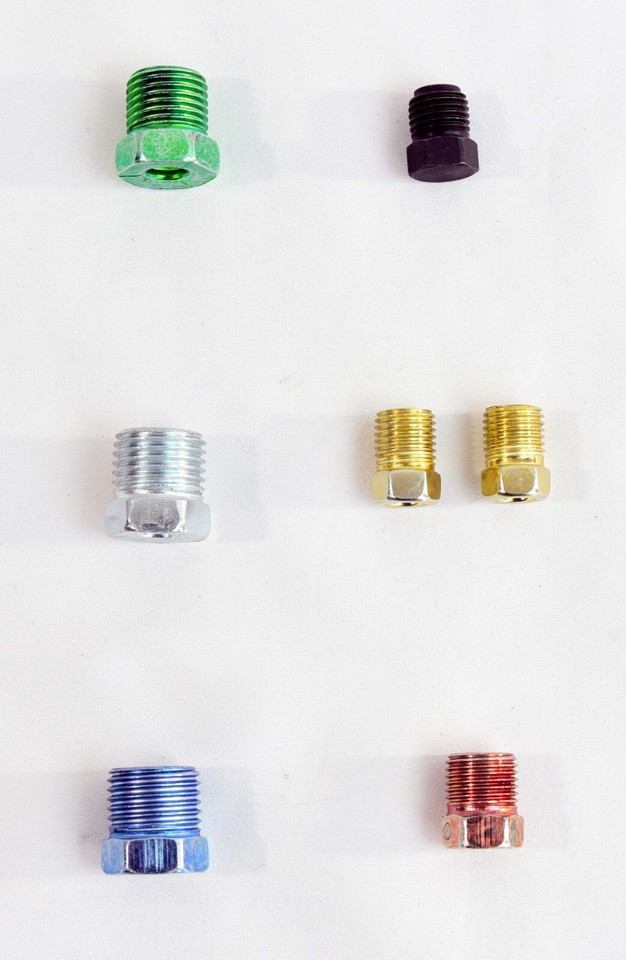 Brake Line tube nut kit PV2 & PV4 brass Proportioning valve 7 steel ...