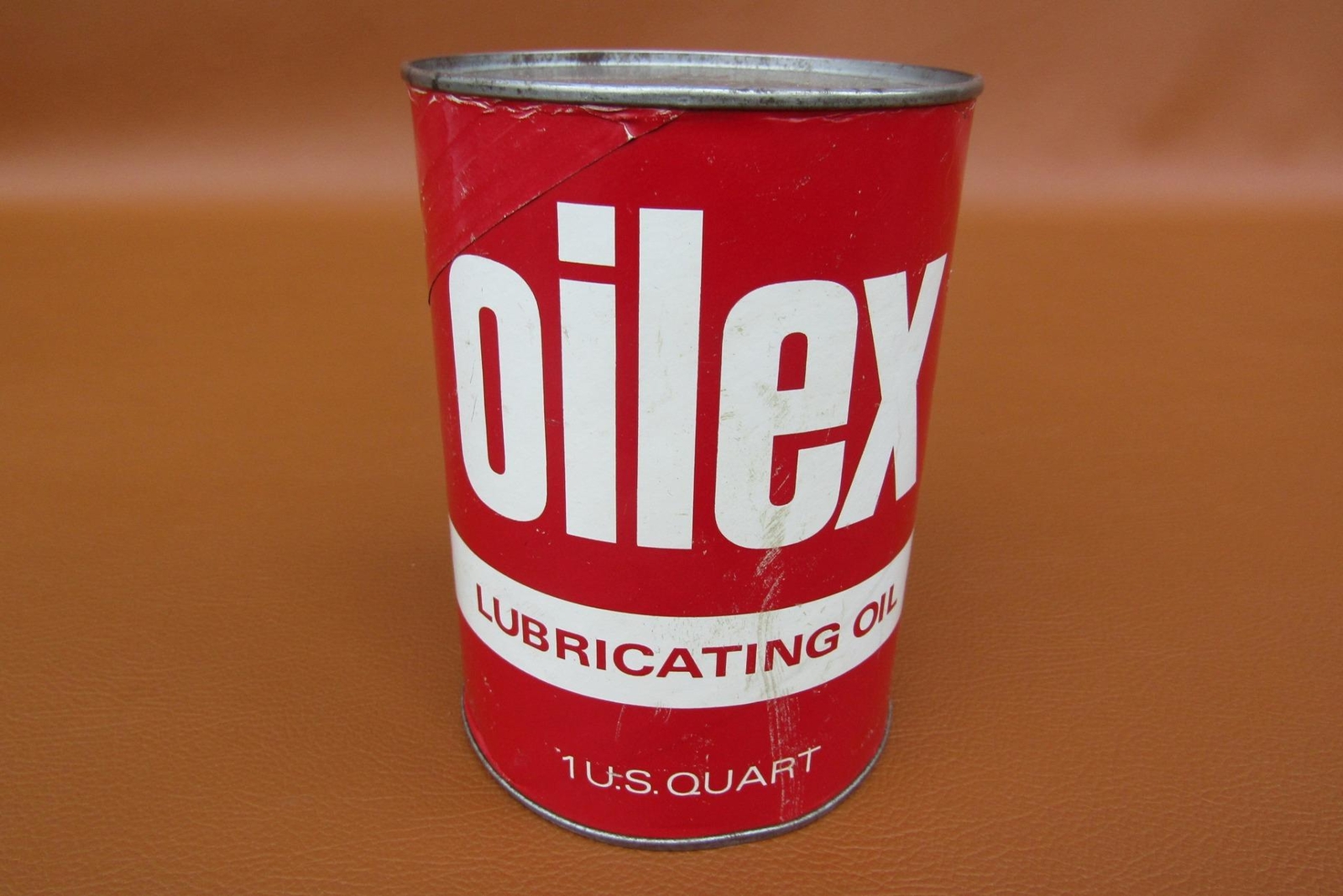 Vintage 1960's Oilex Lubricating Oil NOS 1 Qt Cardboard Advertising Can ...